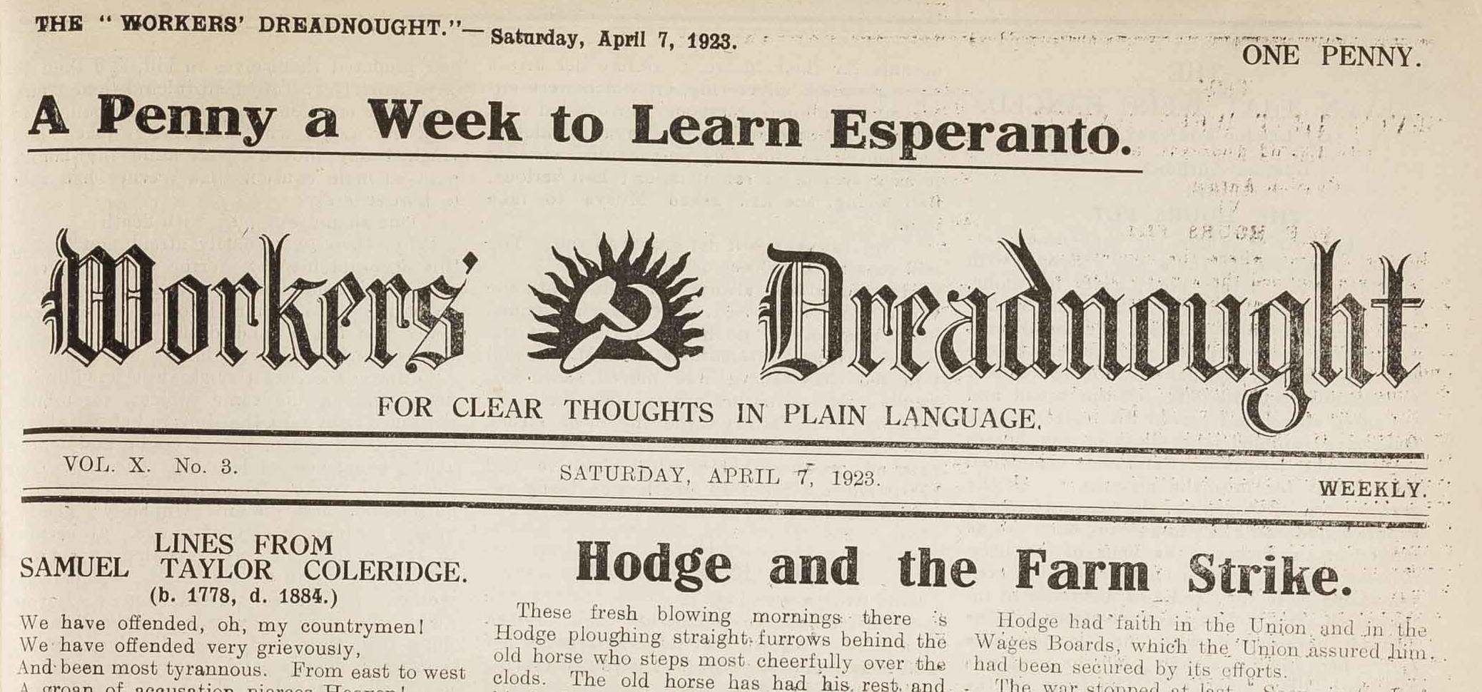 The Workers' Dreadnought (Vol. 10 No. 03 - 7 April 1923) | libcom.org